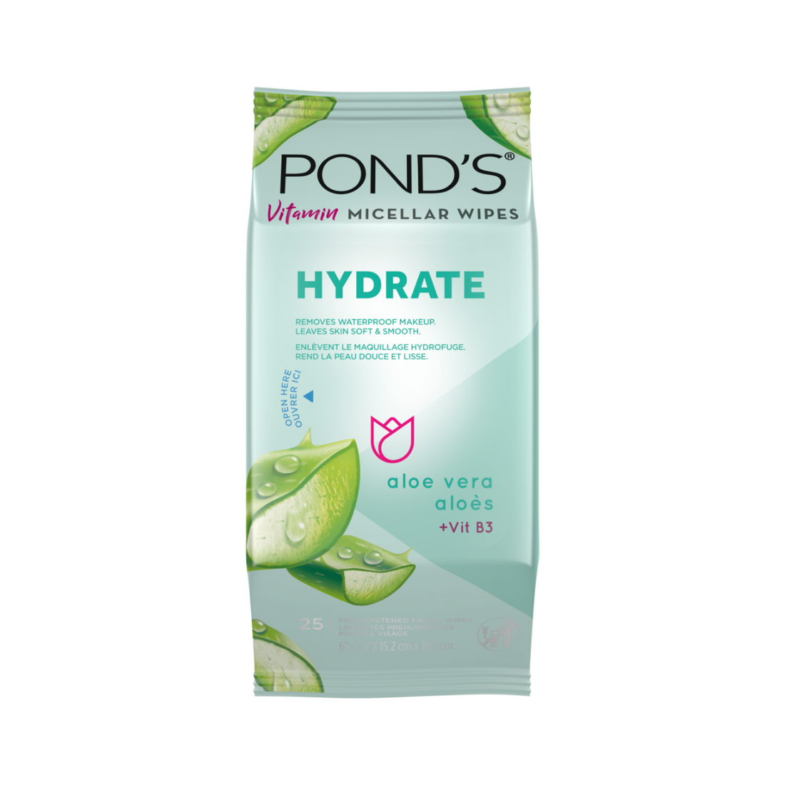 Hydrating Micellar Aloe Makeup Removal Wipes | Ponds – Ponds US