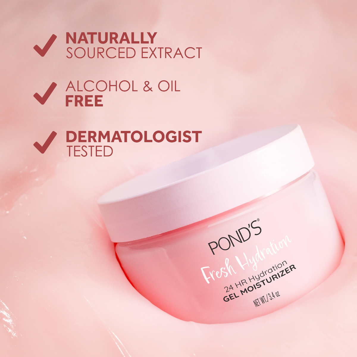 Antioxidants Gel Face Moisturizer, Watermelon | Ponds – Ponds US
